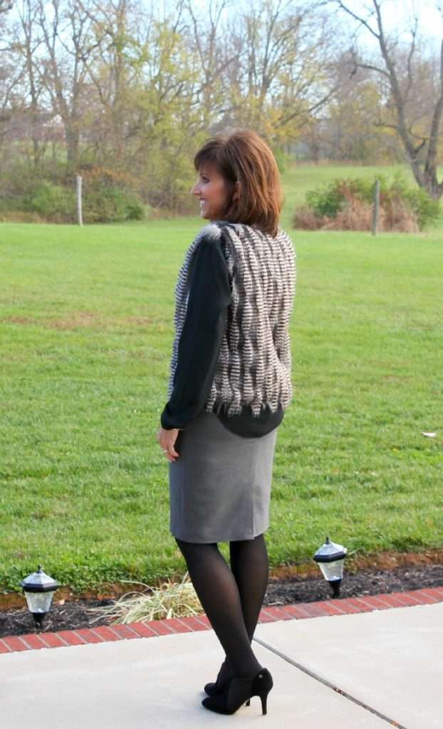 25 Days of Winter Fashion (Day 1)-Styling a Faux Fur Vest - Cyndi Spivey