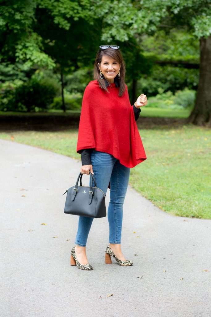 Red Poncho from Social Threads - Cyndi Spivey