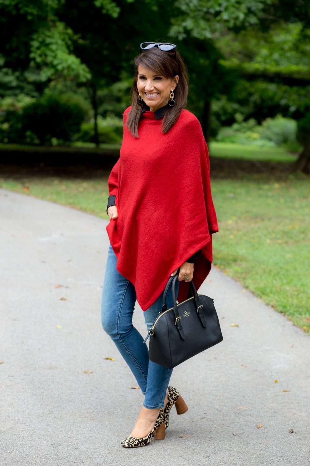 Red Poncho from Social Threads - Cyndi Spivey
