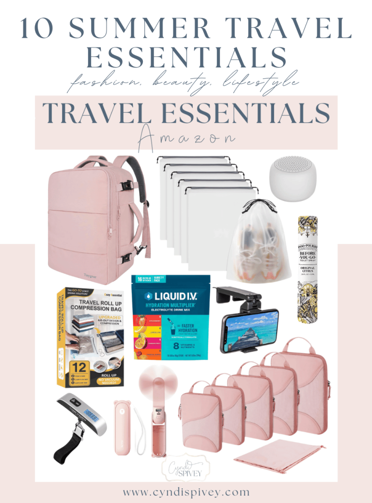 10 Summer Travel Essentials from Amazon - Cyndi Spivey