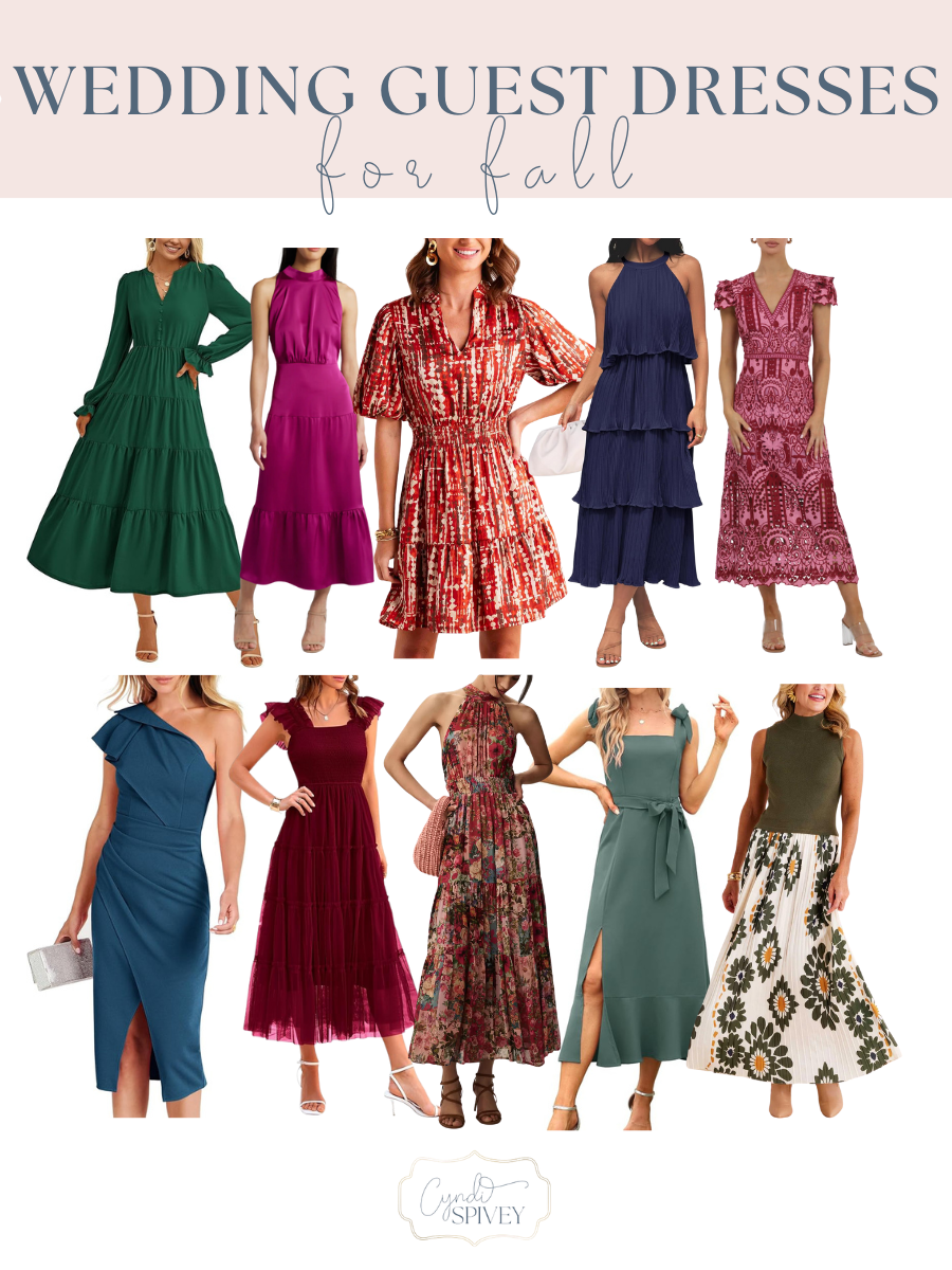 The Cutest Fall and Autumn Wedding Guest Dresses - Cyndi Spivey