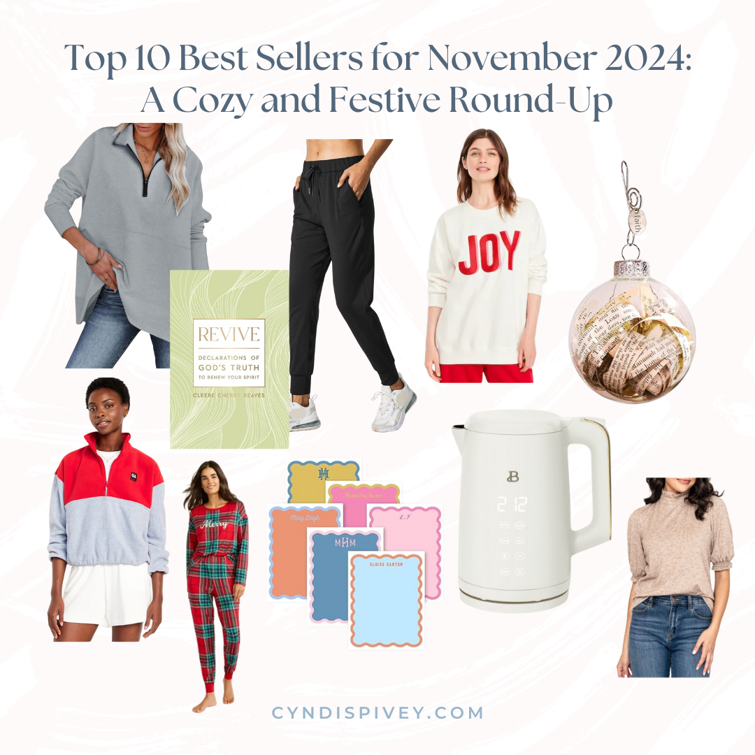 Top 10 Best Sellers for November 2024 - Cyndi Spivey